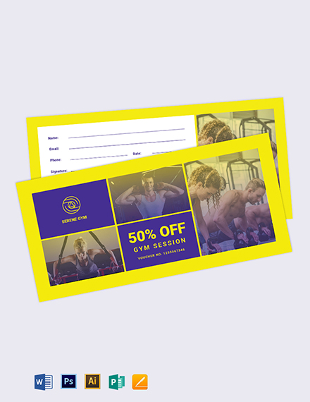 Gym Discount Voucher Template - Download in Word, Illustrator, PSD ...