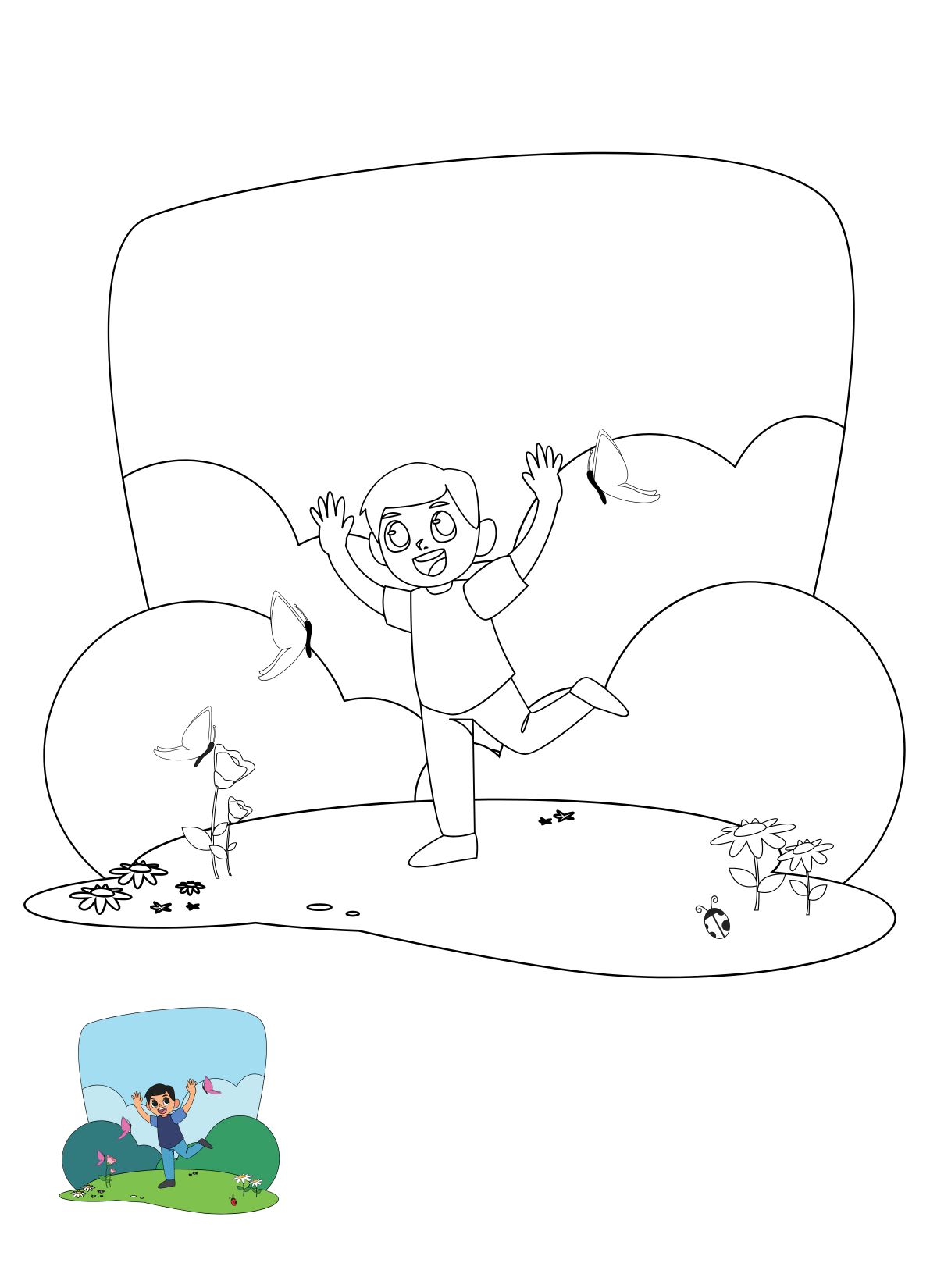 Free Spring Coloring Page Template Edit Online Download Template