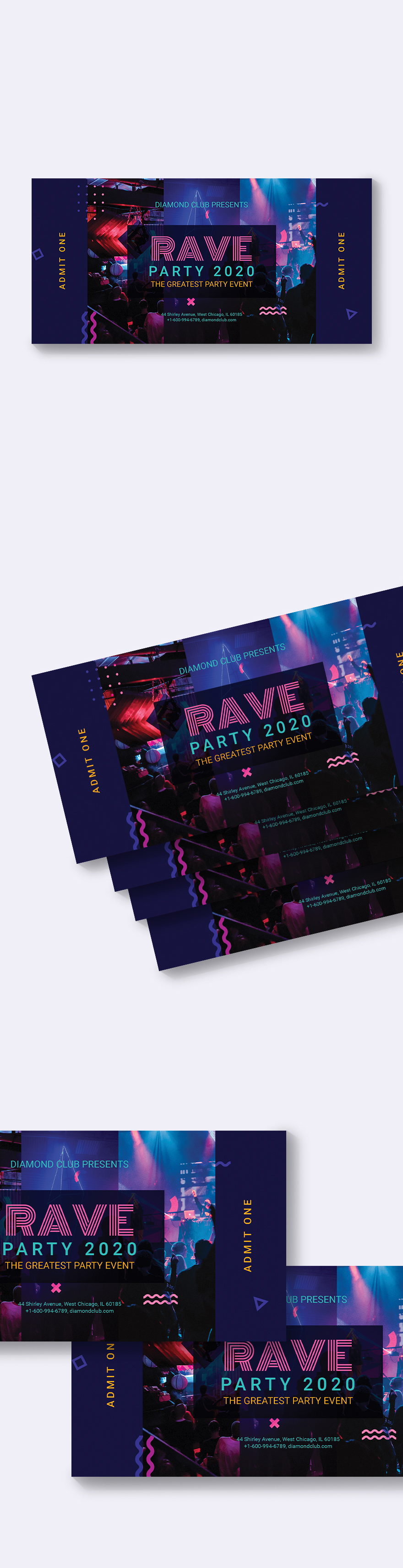 Admit One Ticket Voucher Template - Illustrator, Word, Apple Pages, PSD ...