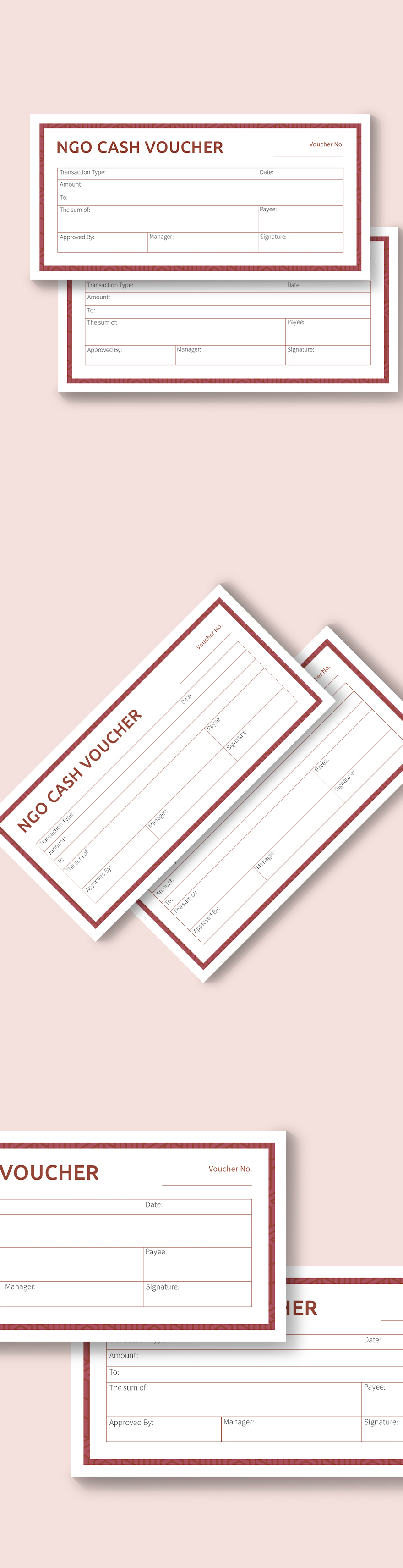Blank Cash Voucher Template - Illustrator, Word, Apple Pages, PSD ...