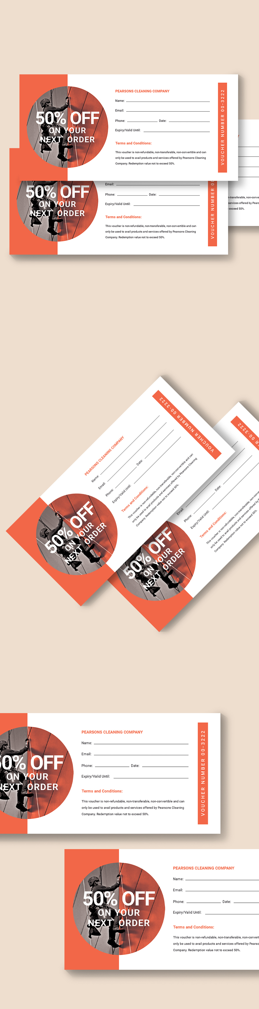 Social Service Voucher Template - Illustrator, Word, Apple Pages, PSD ...