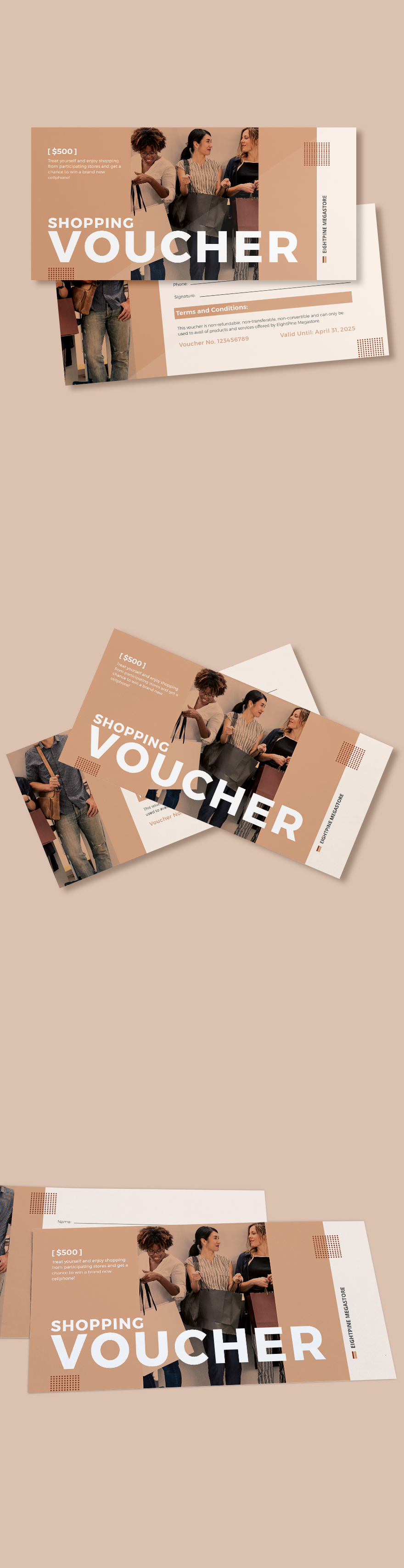 Shipping Shopping Voucher Template - Illustrator, Word, Apple Pages ...