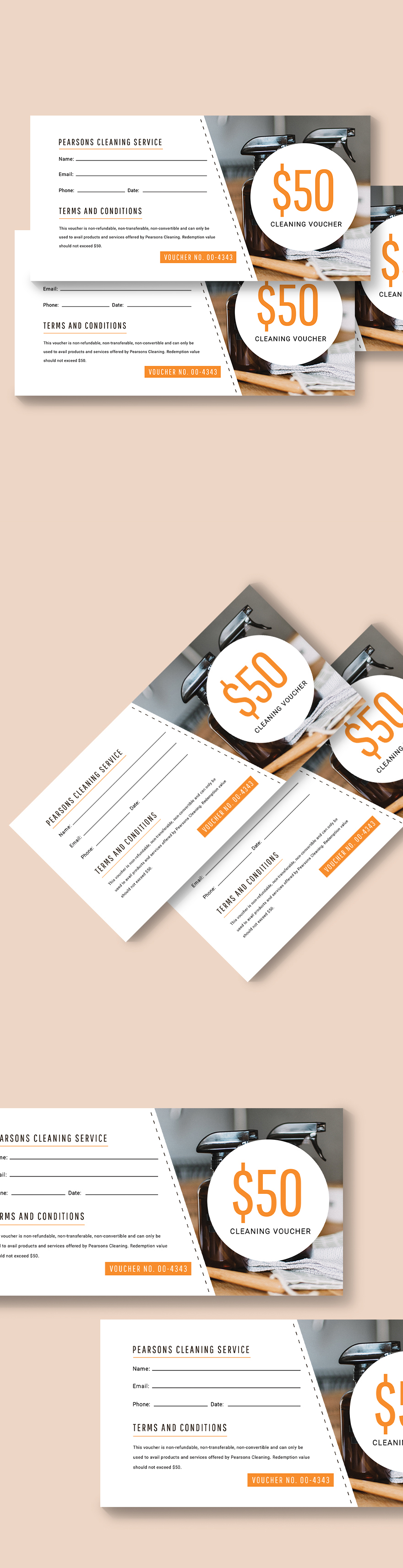 Social Service Voucher Template - Illustrator, Word, Apple Pages, PSD ...