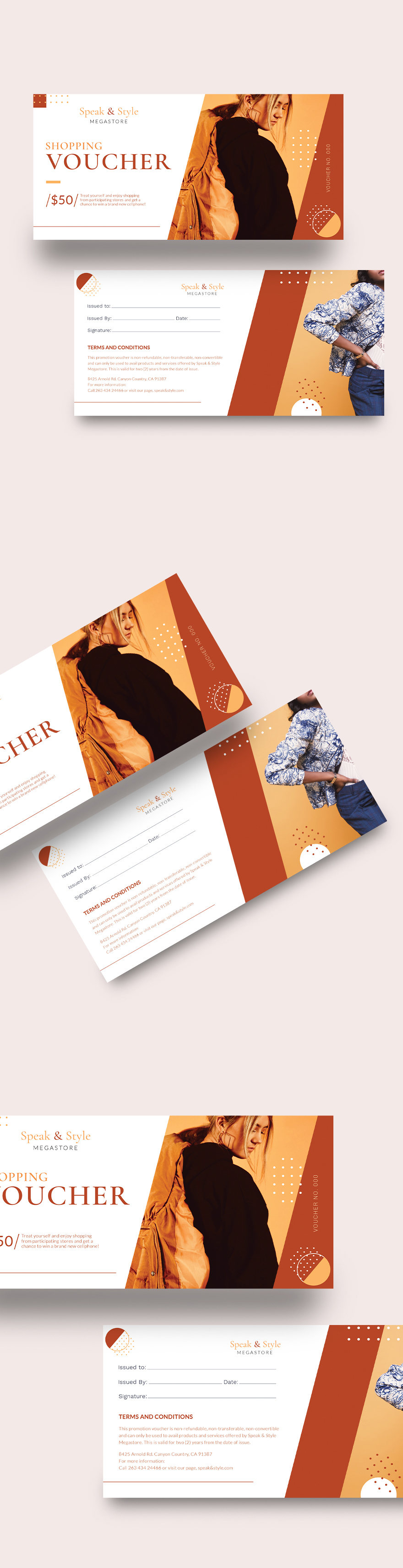 Shopping Gift Card Voucher Template - Illustrator, Word, Apple Pages ...