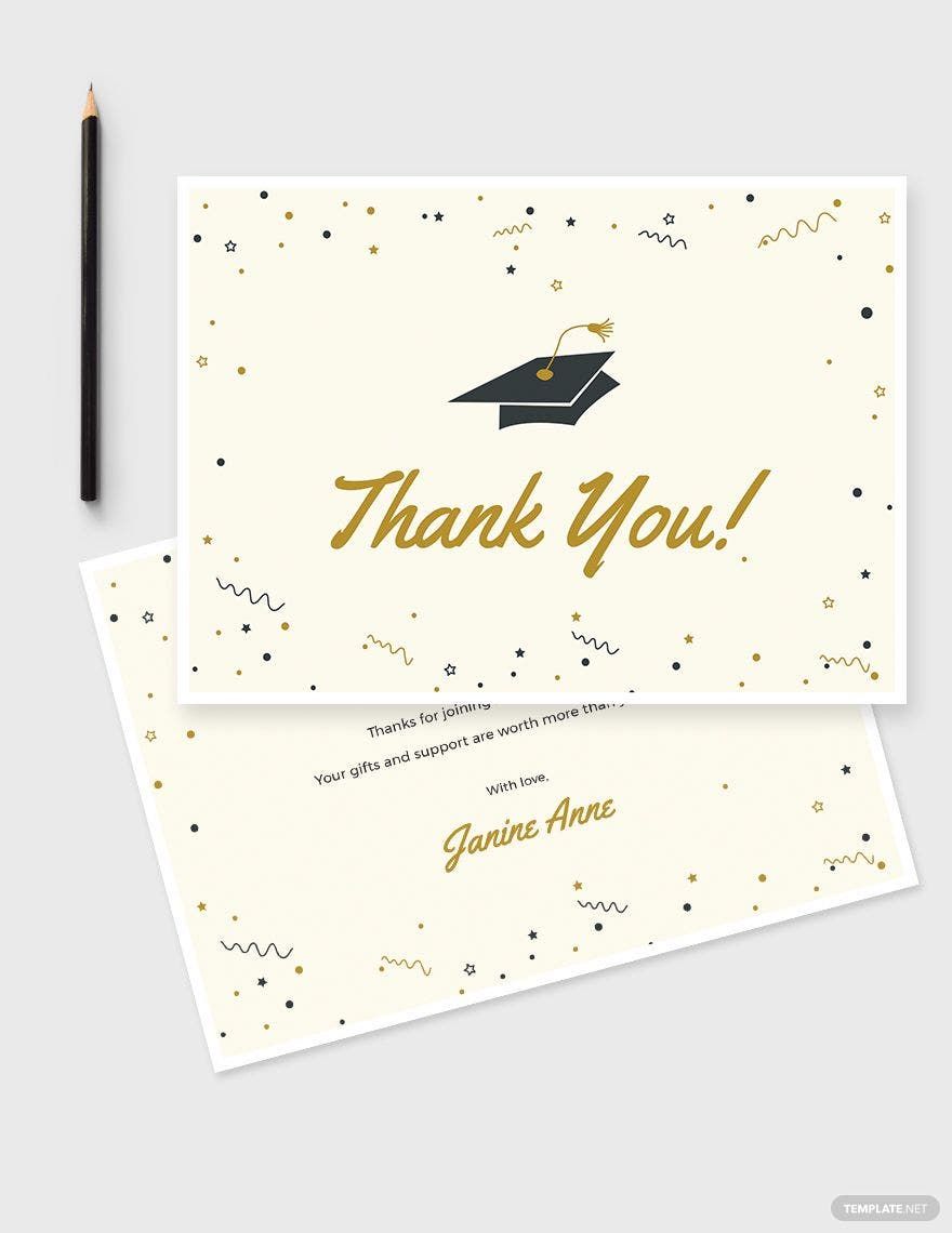 Graduation Thank You Card Template