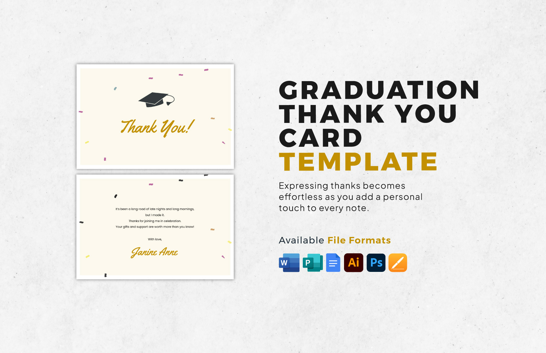 Editable Graduation Thank You Card Templates In PSD To Download