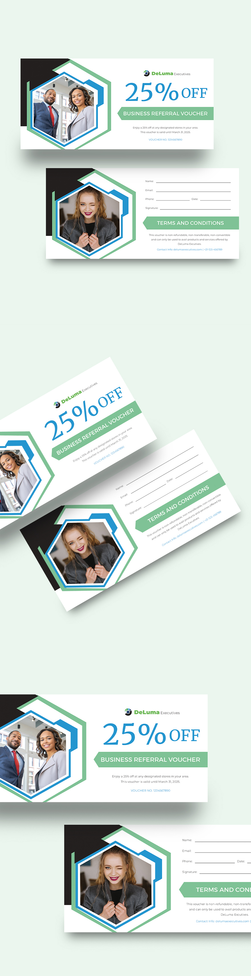 Business Referral Voucher Template - Illustrator, Word, Apple Pages ...