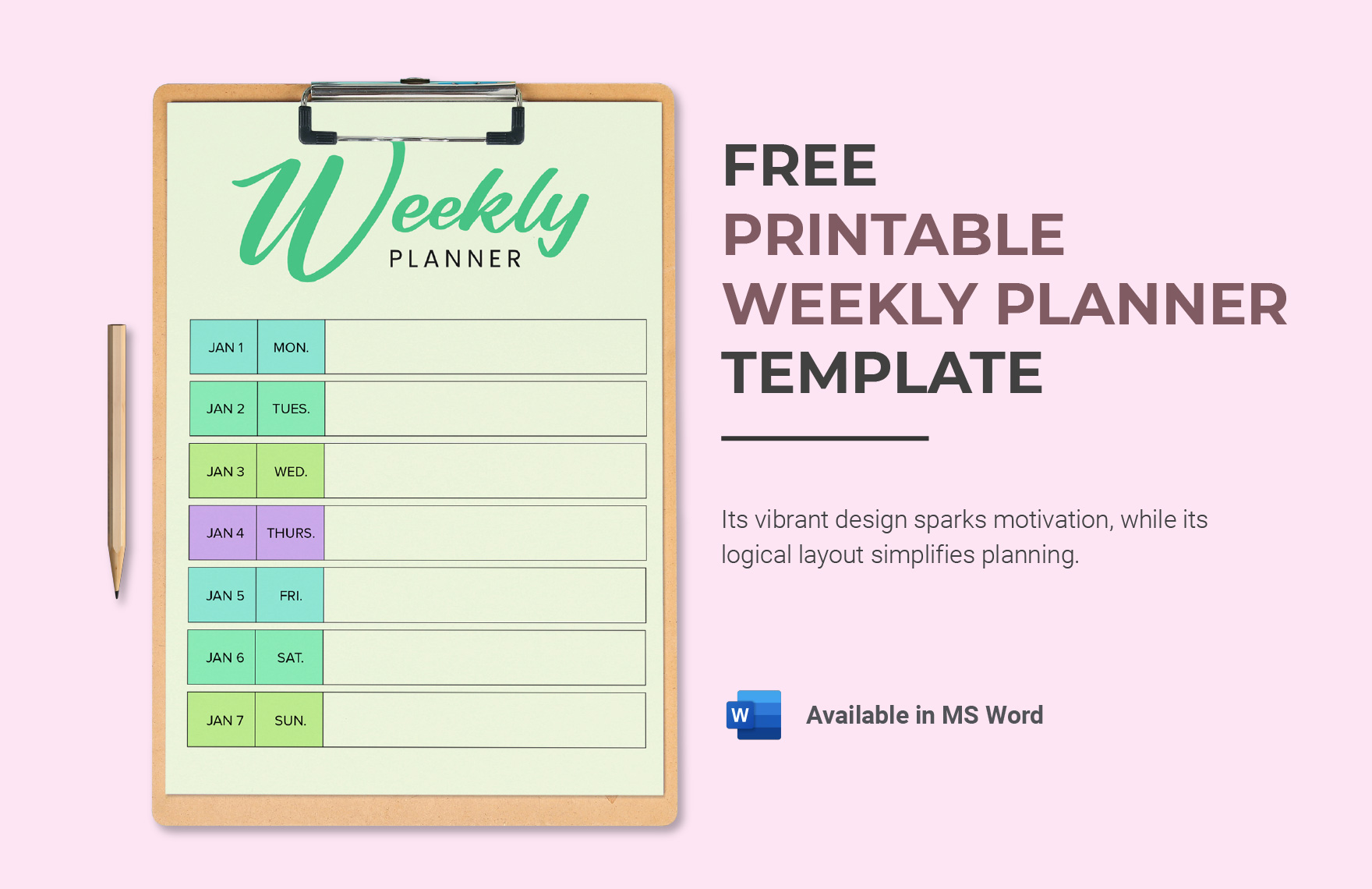 Free Creative Planner Template - Download in Word, PDF, Apple Pages ...