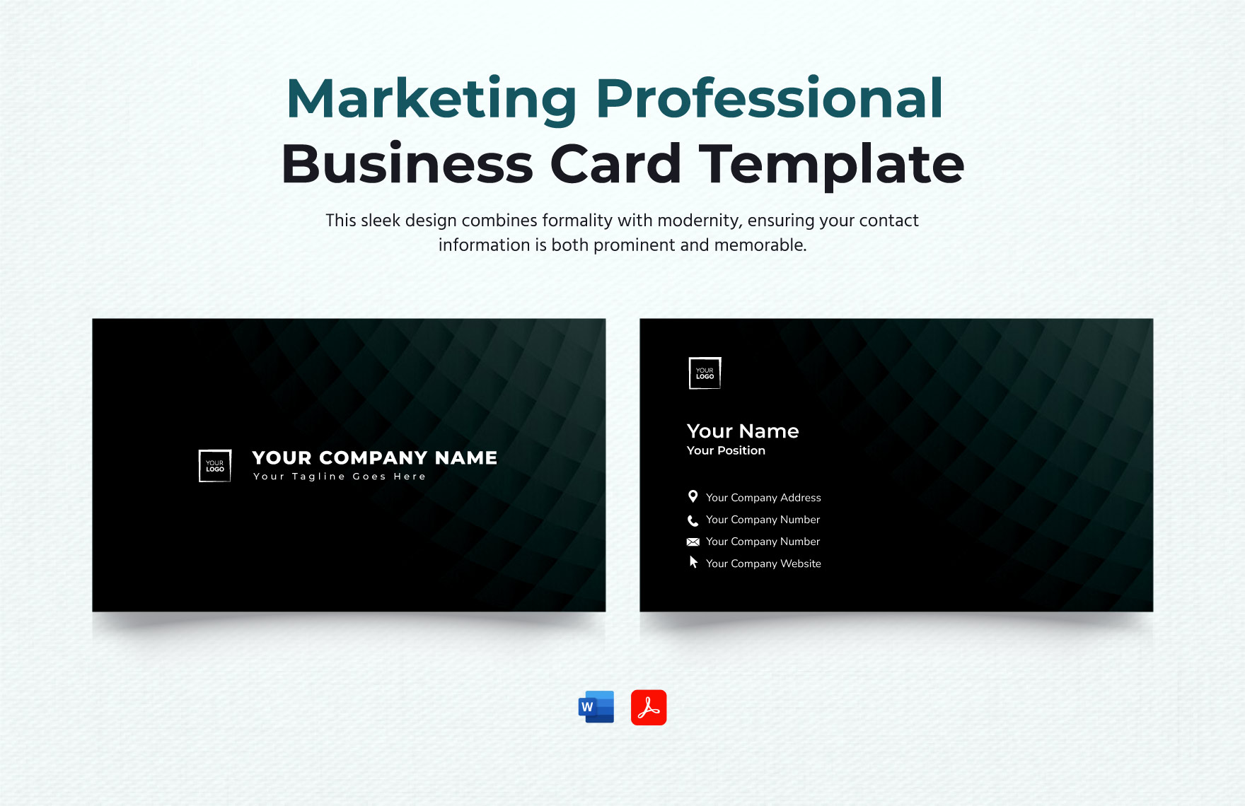 Professional HR Business Card Template - Download in Word, Google Docs ...