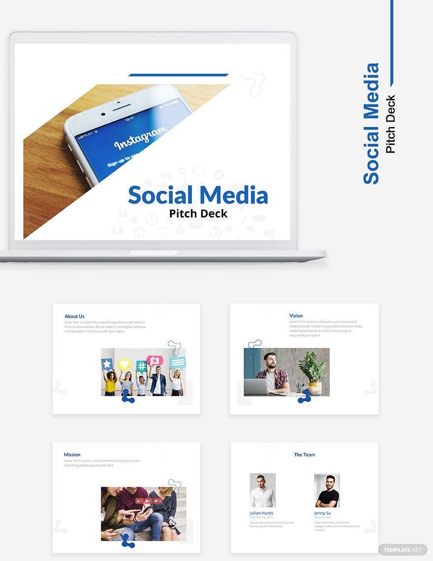 Social Media Pitch Deck Template Download In PowerPoint Google 