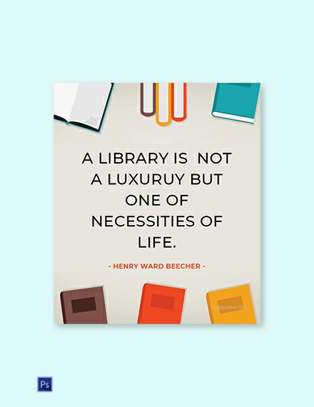 Free National Library Workers Day Quote Template