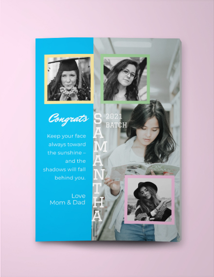 Senior Full Page Yearbook Ad Template InDesign Word Apple Pages 