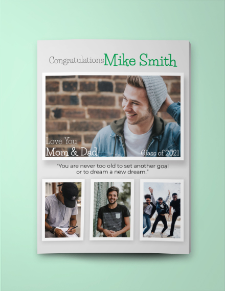 Senior Yearbook Ad Full Page Template Word DOC PSD InDesign 