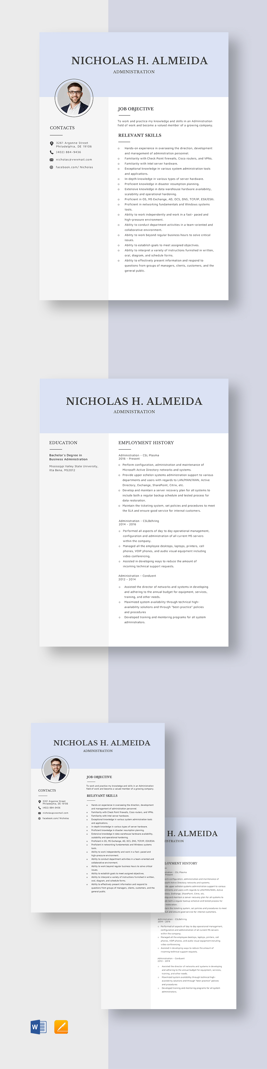 Medical Office Administration Resume Template - Word, Apple Pages ... Medical Office Administration Resume Template - Word, Apple Pages ...