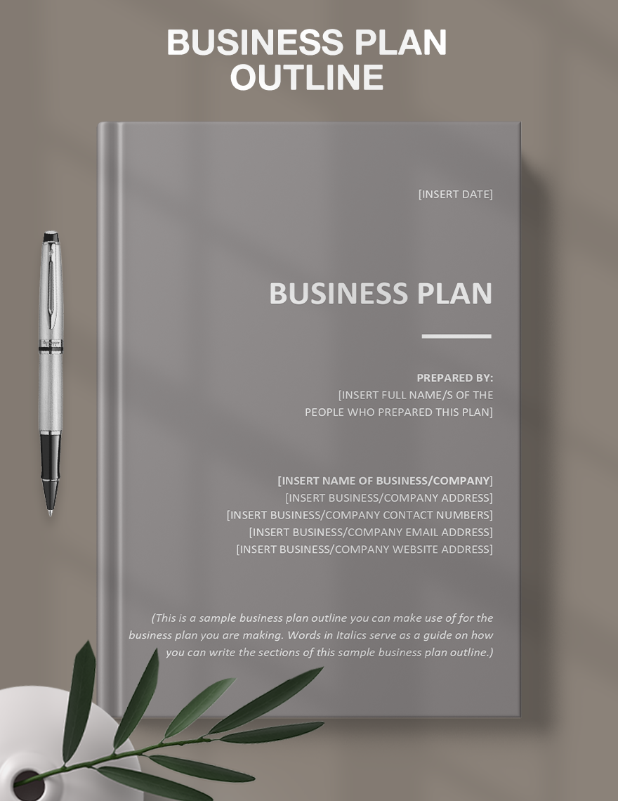 Business Plan Outline Google Docs Word Apple Pages Template