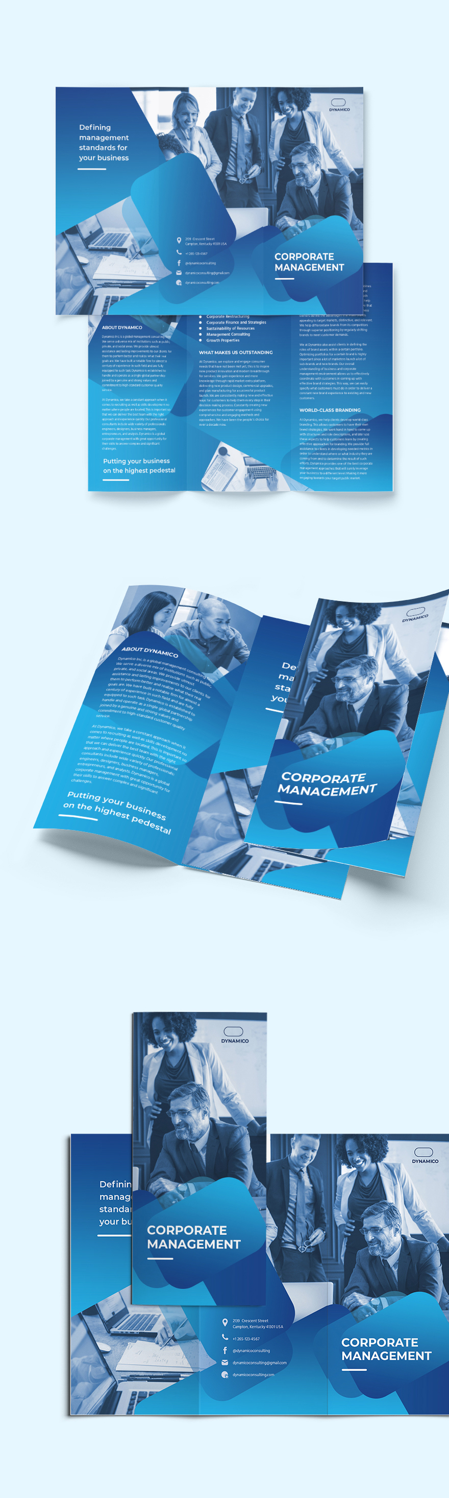 Corporate Training Tri-Fold Brochure Template - Illustrator, InDesign ...