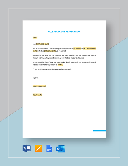 Restaurant Manager Resignation Letter Template [Free PDF] - Word (DOC)