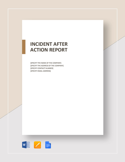 15+ After Action Report Templates - Free Word, PDF, Google Docs, Apple ...