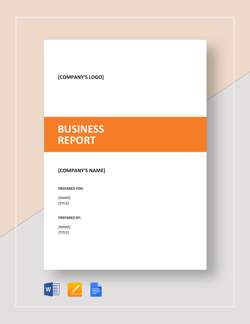 Business Report Sample Template - Google Docs, Word, Apple Pages ...