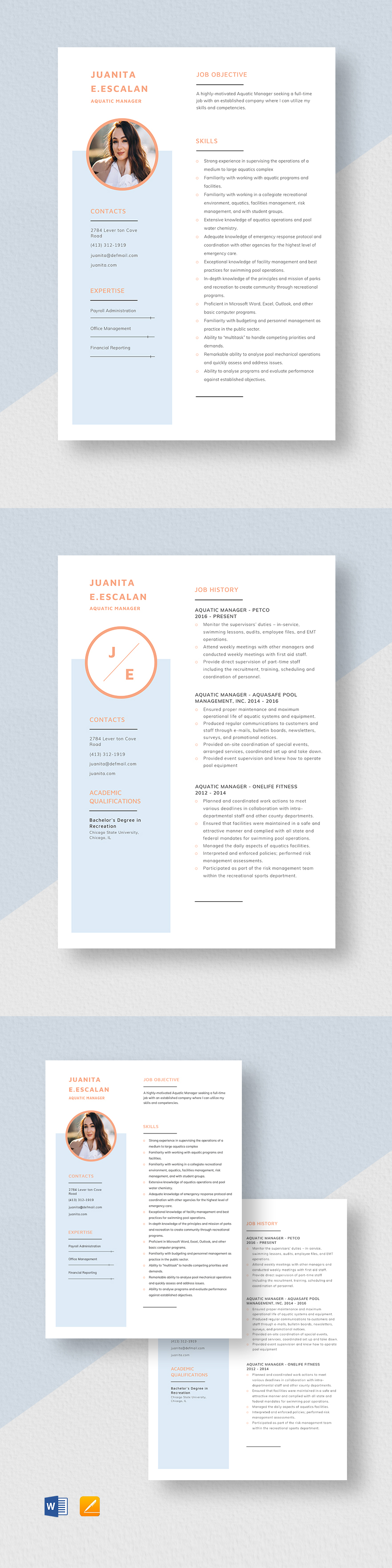 Free Impressive Hair Style Resume Template - Word, Apple Pages ...