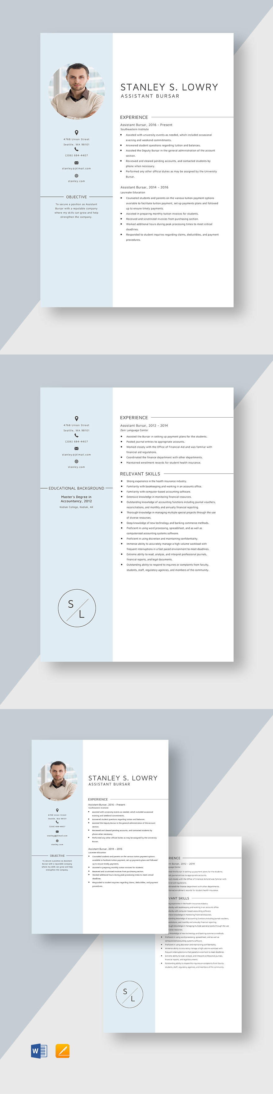 Assistant Banker Resume Template - Word, Apple Pages | Template.net