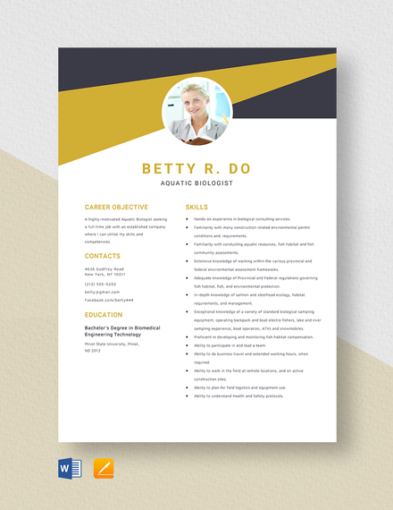 Free Aquatic Supervisor Resume - Download in Word, Apple Pages ...