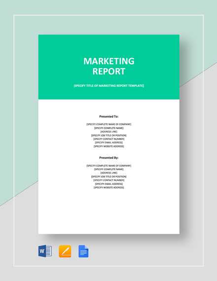 24+ Sample Marketing Report Templates - Docs, Word, PDF