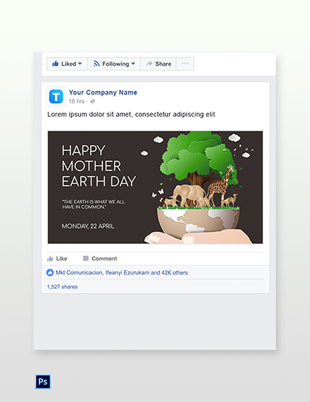 Free Facebook Earth Day Template - PSD | Template.net