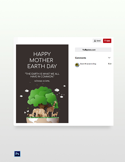 Pinterest Earth Day Template - PSD | Template.net