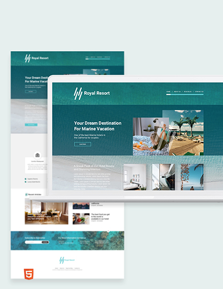 Royal Resort PSD Landing Page Template - Download in PSD | Template.net