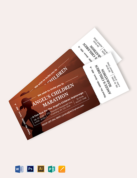 Admit One Event Ticket Template Word PSD Apple Pages Publisher 