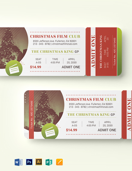 34 Movie Ticket Templates PSD AI Word