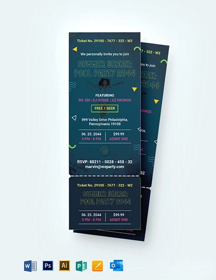 Special Party Ticket Template - PSD | Template.net