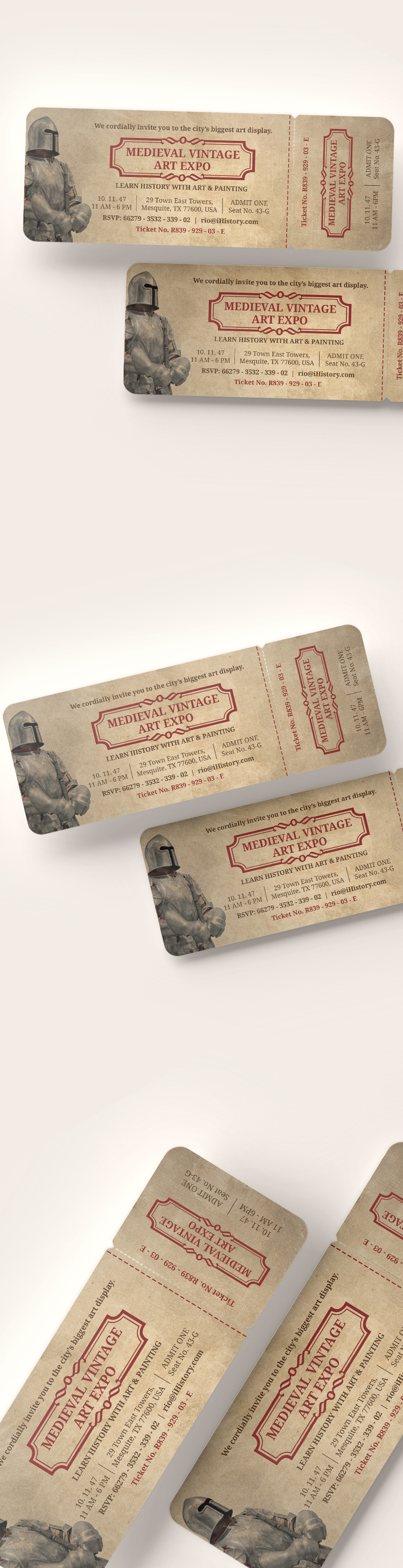 Vintage Ticket Template - Illustrator, InDesign, Word, Apple Pages, PSD ...