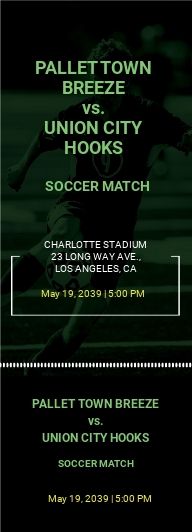 Free Soccer Game Ticket Invitation Template