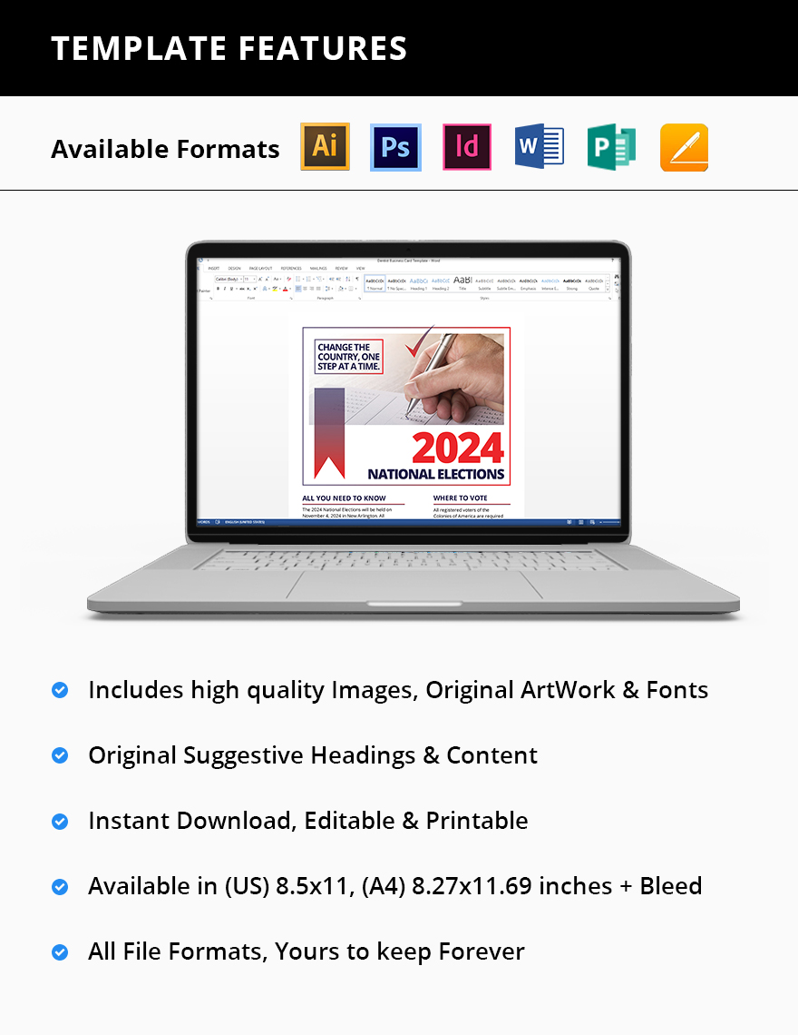 Political Election Flyer Template - Illustrator, InDesign, Word, Apple ...