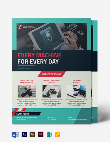 Electronic Music Party Flyer Template - Download in Word, Google Docs ...