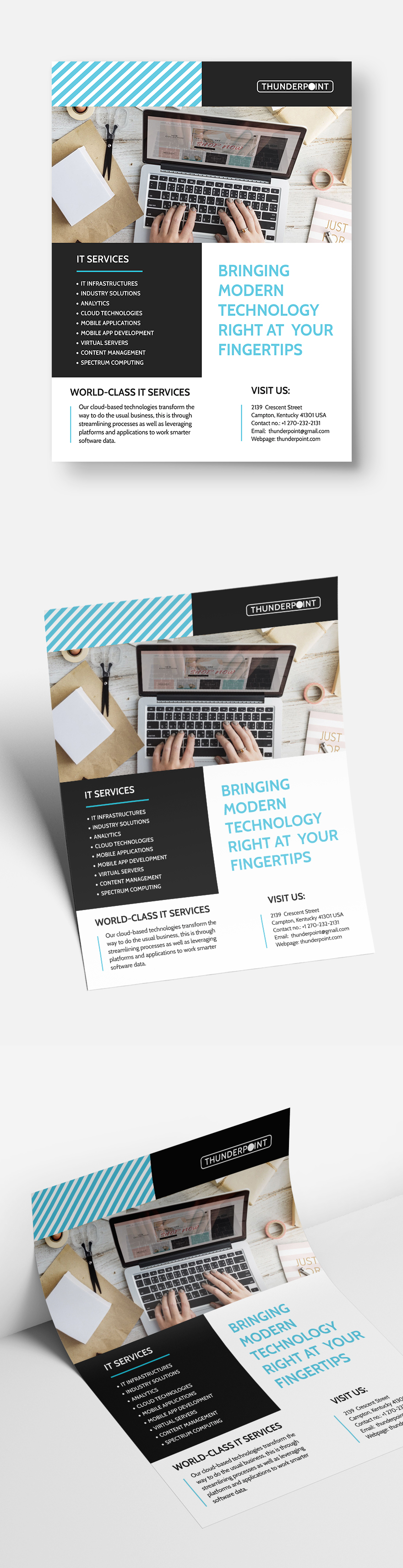 IT Services Flyer Template - Google Docs, Illustrator, InDesign, Word ...