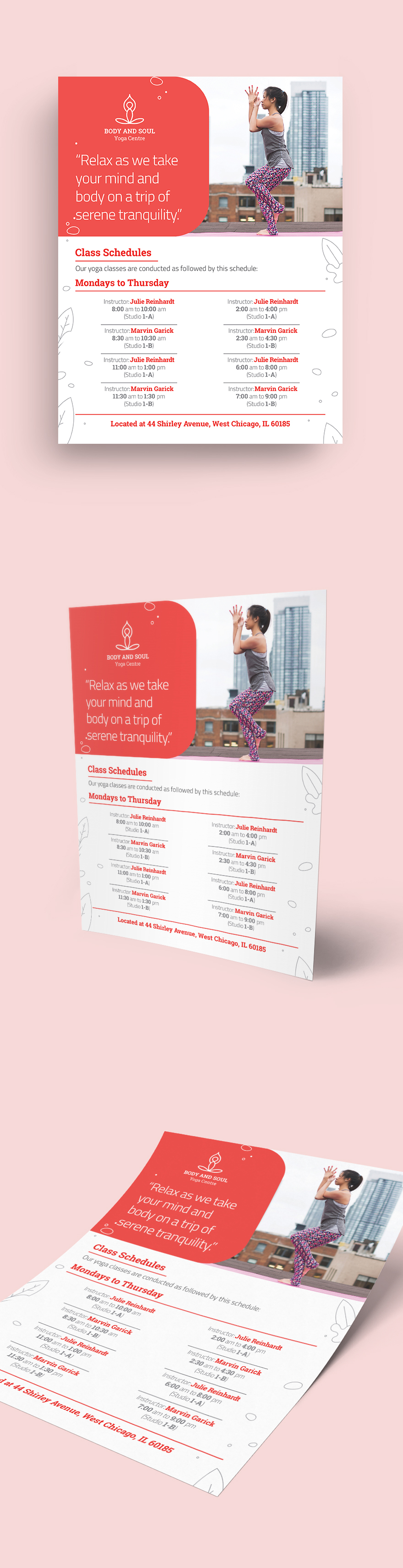 Yoga Flyer Template - Illustrator, Word, Apple Pages, PSD, Publisher ...
