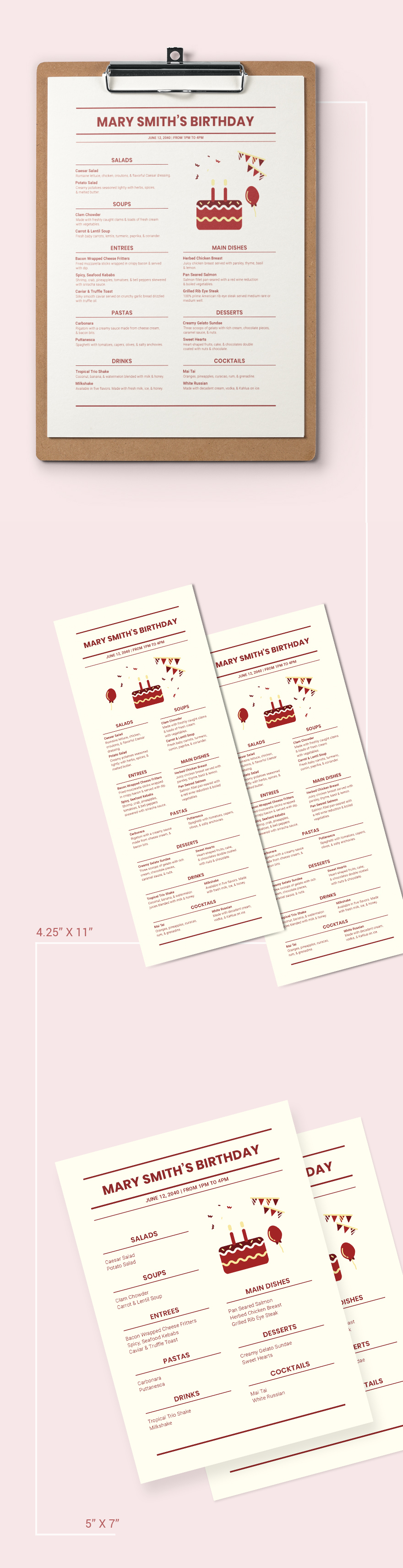 Free Modern Ice cream Menu Template - Google Docs, Illustrator, Word ...