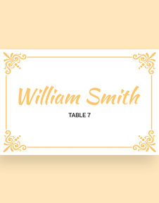 Free Floral Wedding Place Card Template in Adobe Photoshop, Illustrator ...