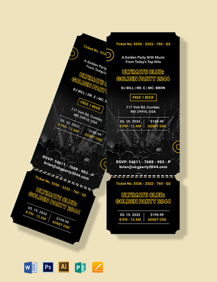 49+ Ticket Invitation Templates - PSD, AI, Word, Pages, Publisher