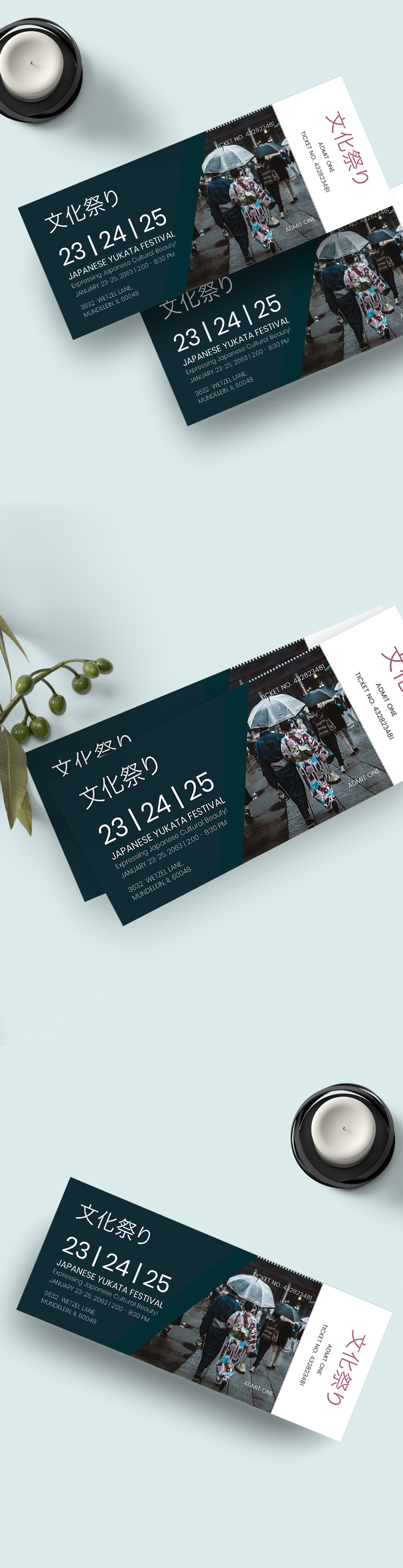 Multipurpose Event Ticket Template - Illustrator, Word, Apple Pages ...