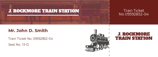 Simple Train Ticket Template