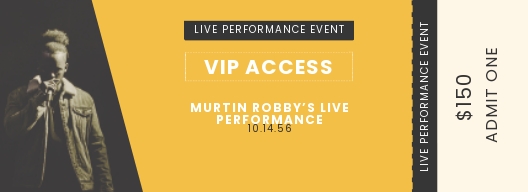 VIP Live Event Ticket Template
