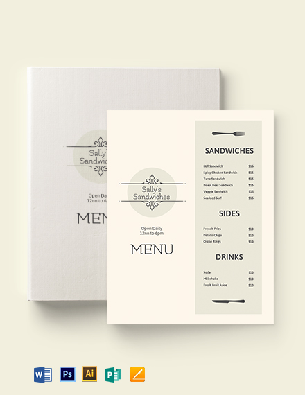Sumptuous Sandwich Menu - 22+ Free Design Templates in PSD, AI