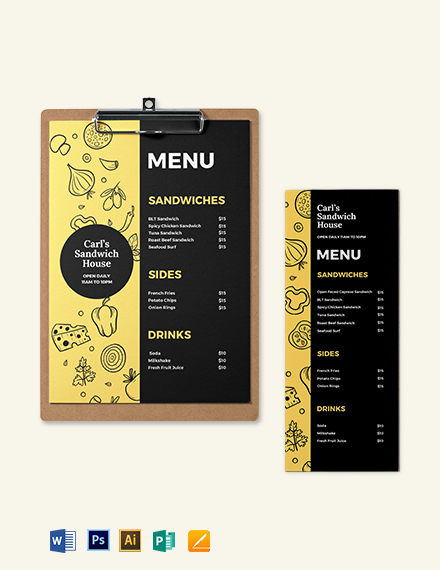 FREE Menu Templates in Microsoft Publisher | Template.net