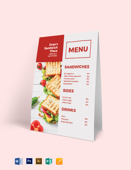 Sumptuous Sandwich Menu - 22+ Free Design Templates in PSD, AI