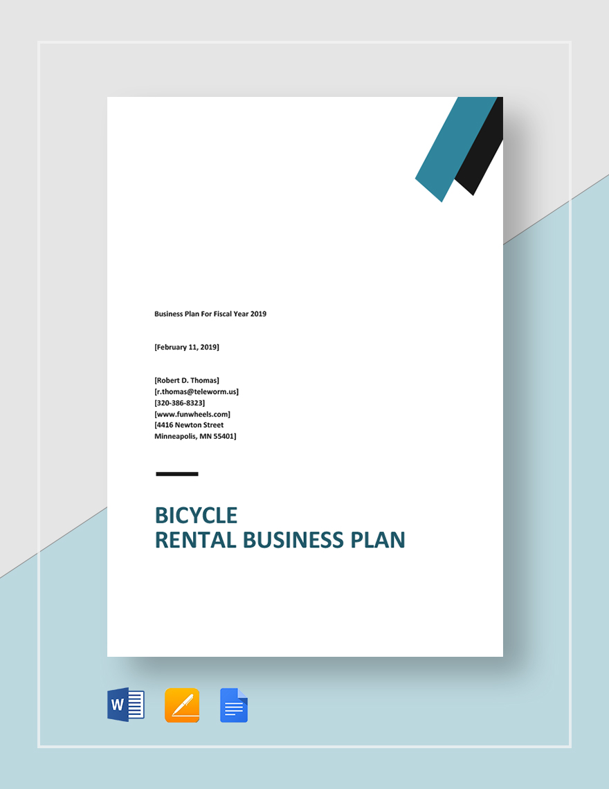 Bicycle Rental Business Plan Template - Google Docs, Word, Apple Pages ...