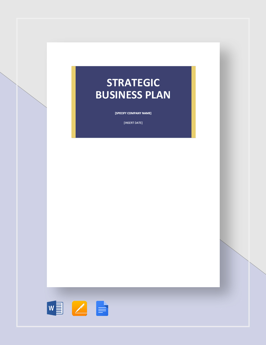Blank Strategic Plan Template - Google Docs, Word, Apple Pages ...